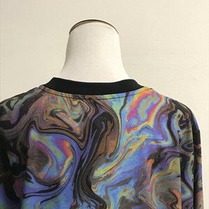 Reflex | Jackets & Coats | Reflex Bomber Jacket Zip Oil Spill Marbled ...